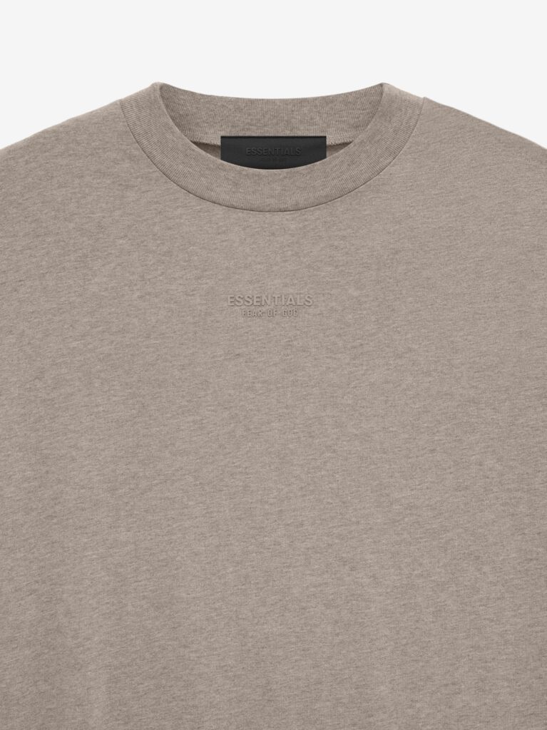 Polo Fear of God Essentials cotton logo Core heather Oversize
